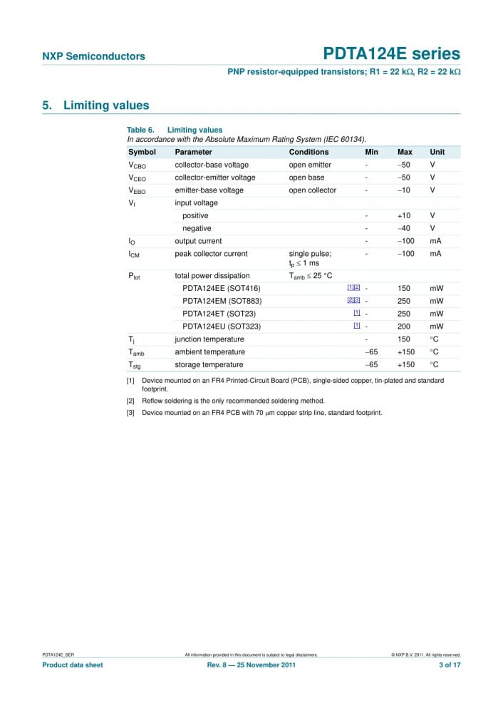 PDTA124EU datasheet page 4