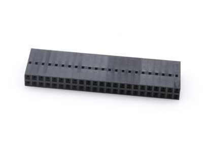 2.54mm Pitch SL Crimp Housing, Dual Row, Version A, Non-polarized, 54 Circuits, Black