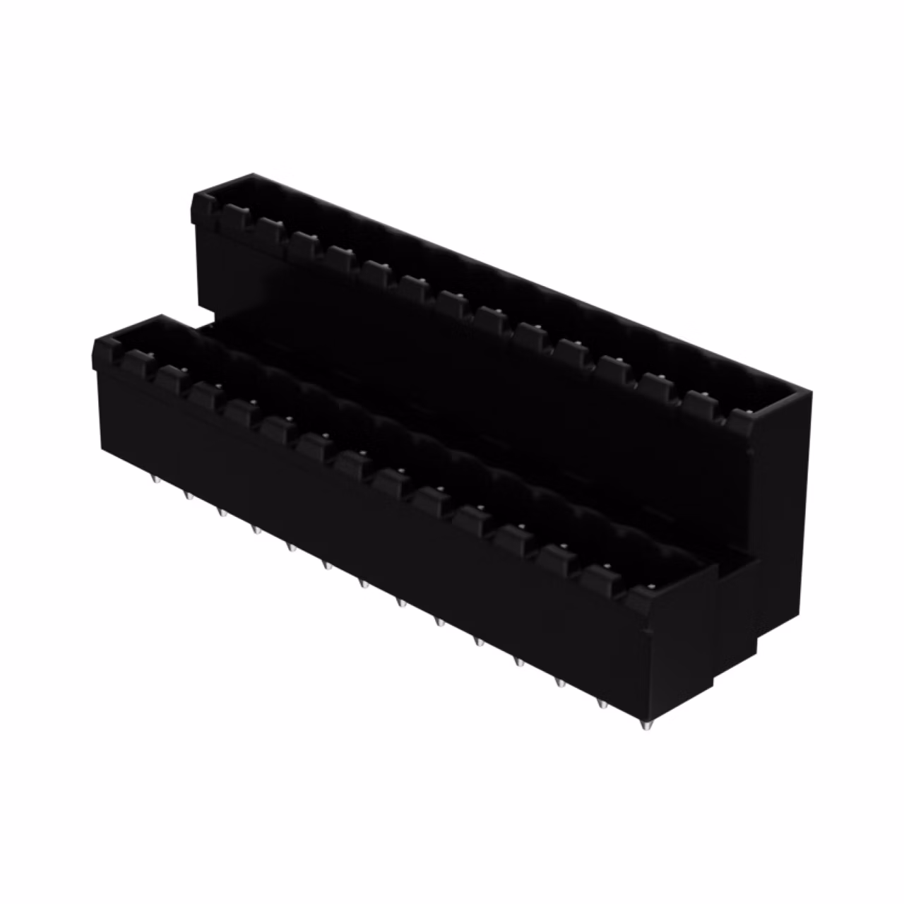 5.00mm Pitch Eurostyle Vertical Dual Level PCB Header, Closed Ends, 28 Circuits for sale