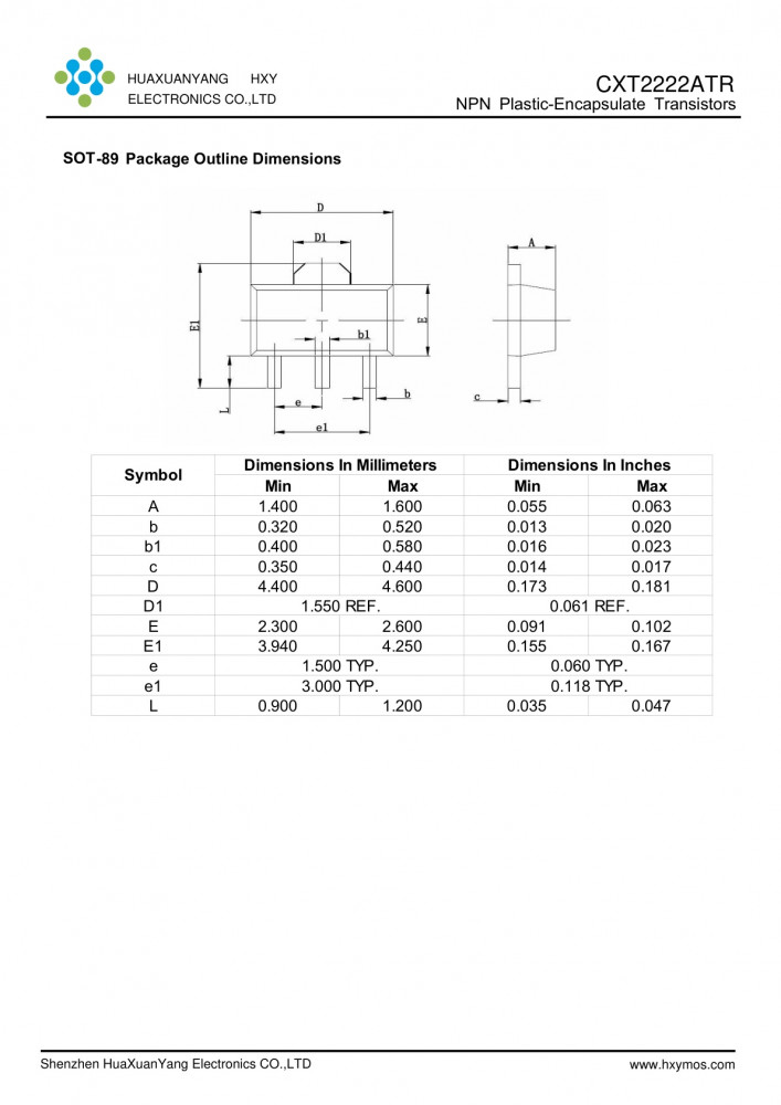 CXT2222ATR-HXY datasheet page 3