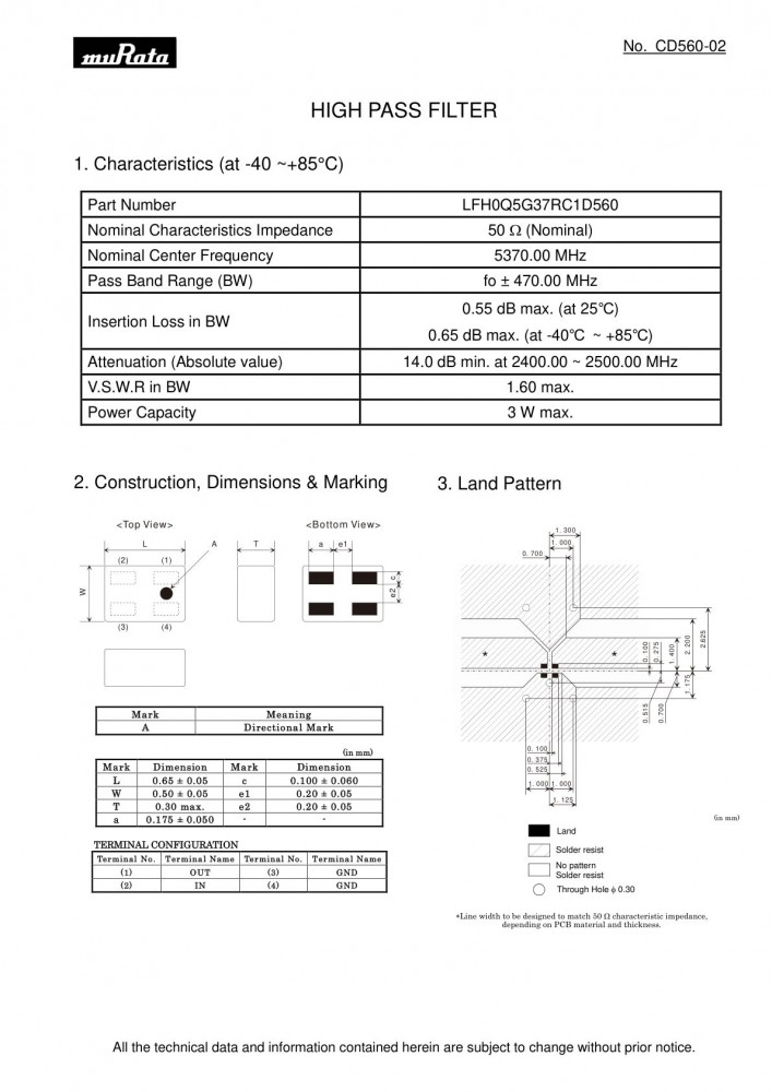 LFH0Q5G37RC1D560 datasheet page 1