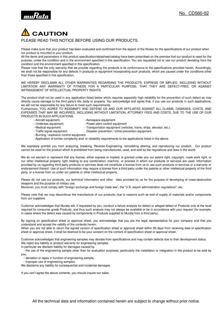 LFH0Q5G37RC1D560 datasheet page 2
