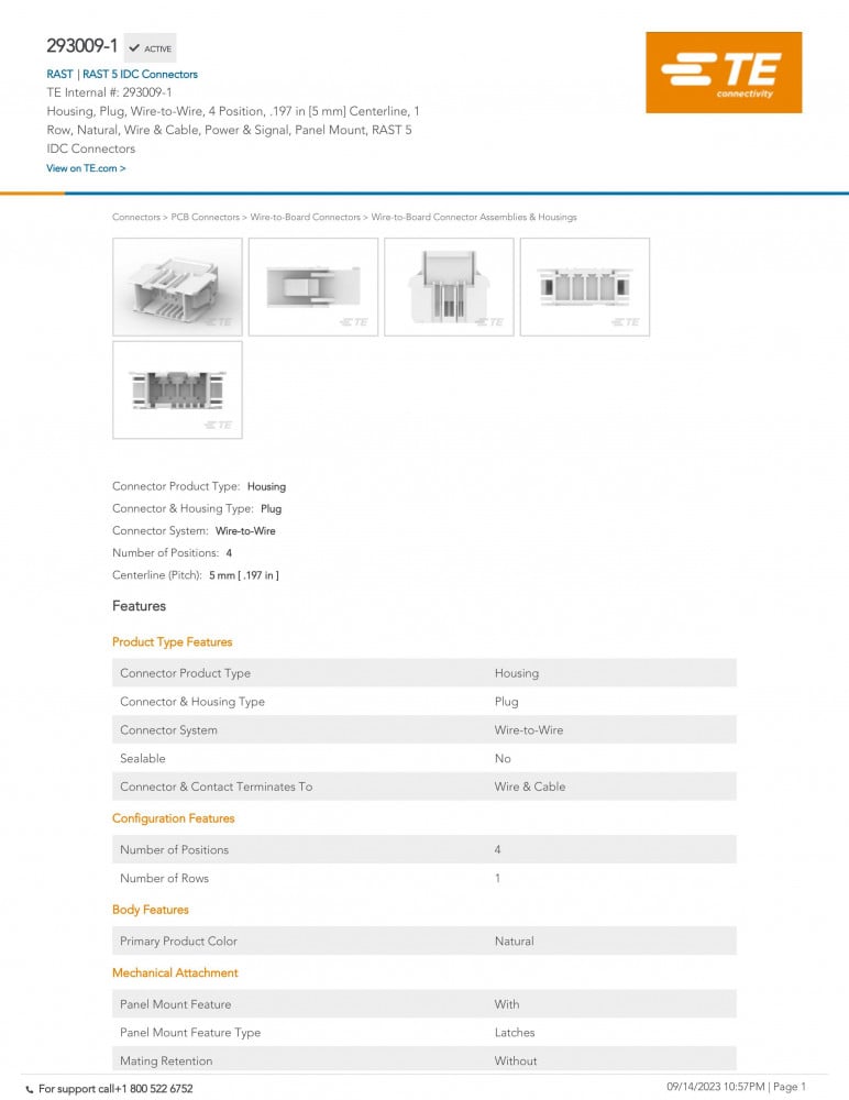 293009-1 technical document page 1