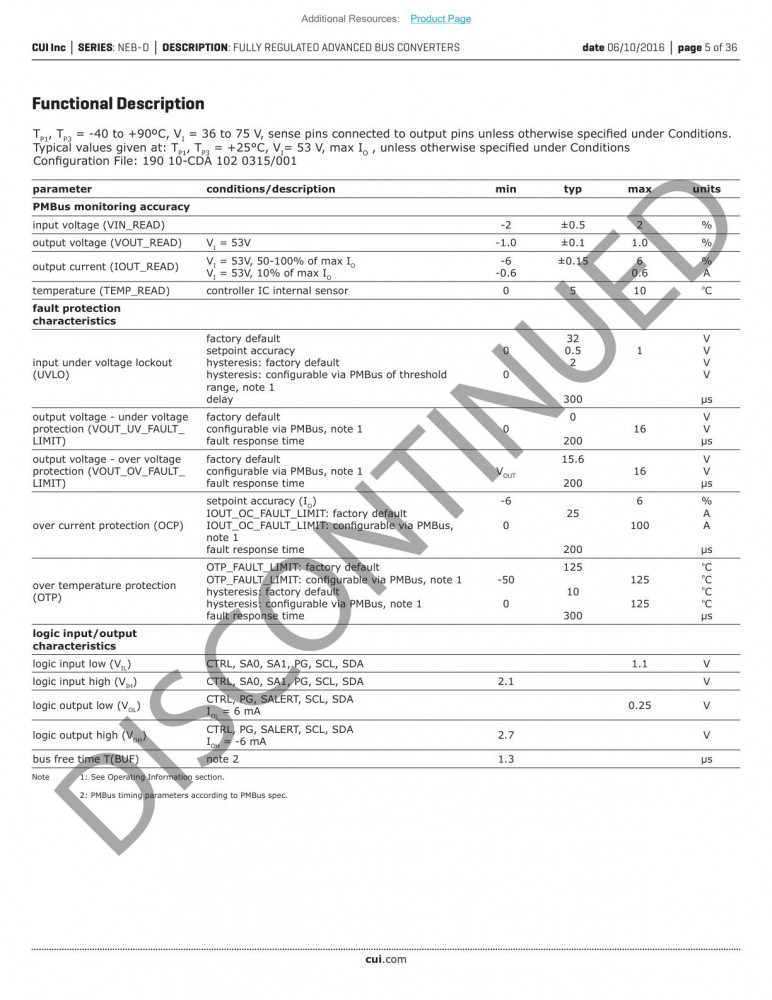 NEB-D datasheet page 5