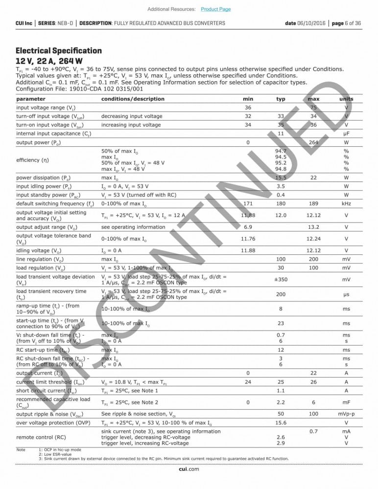 NEB-D datasheet page 6
