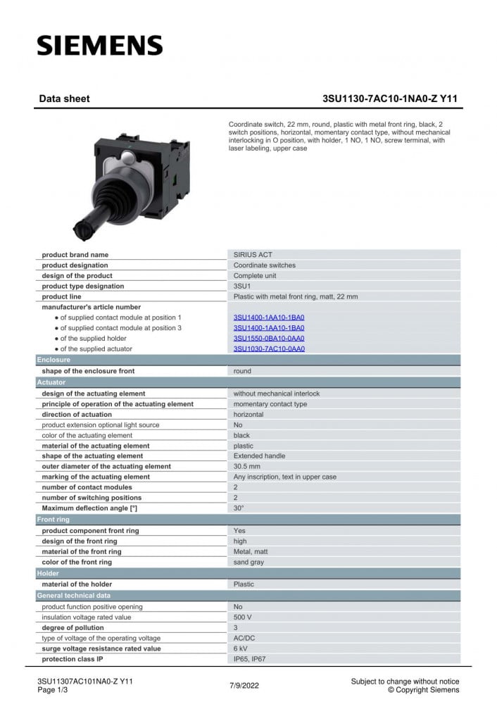 A6X30142591 technical document page 1
