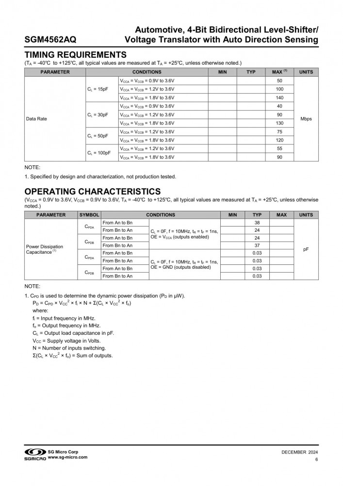 SGM4562AQ document page 6
