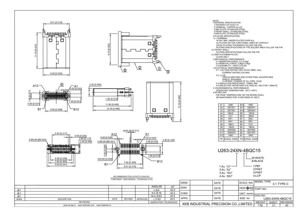 U263-241N-4BQC15 official technical drawing