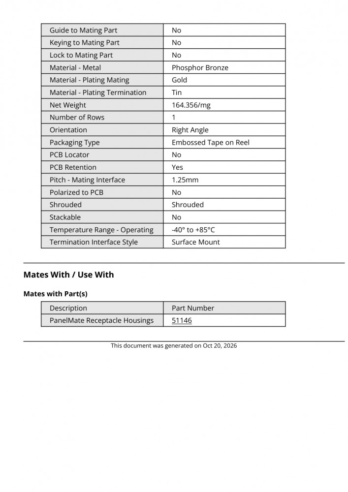 Molex 537800970 technical document, page 3
