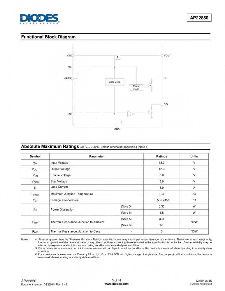 AP22850SH8-7 datasheet page 3