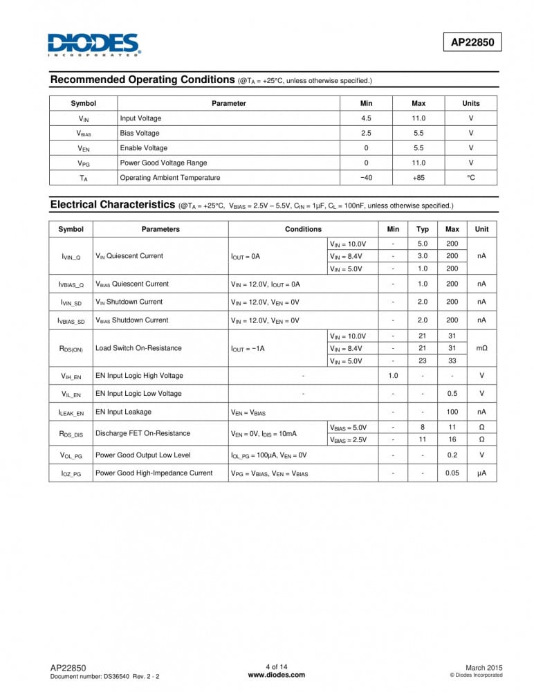 AP22850SH8-7 datasheet page 4