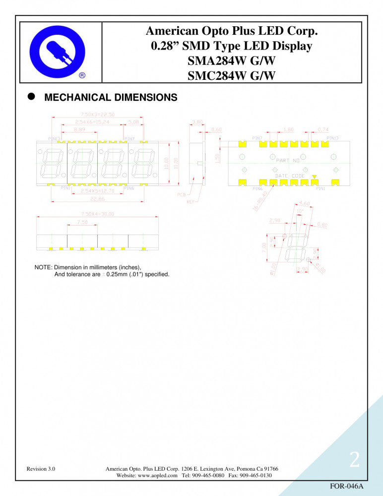 SMC284W technical document page 2