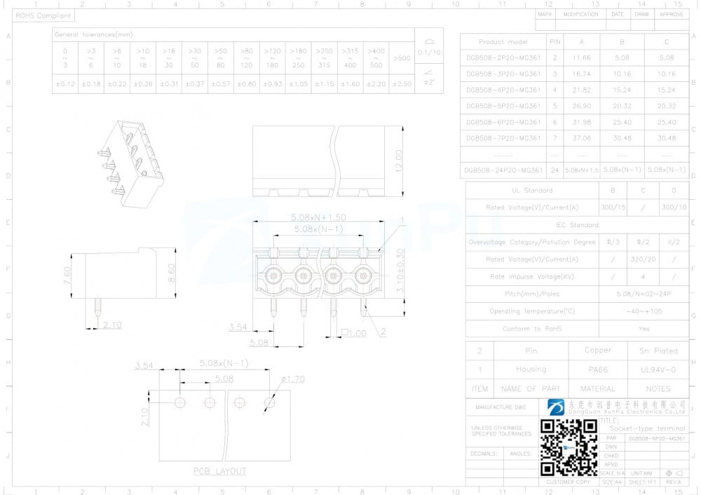 DGB508-6P20-MG361 product drawing
