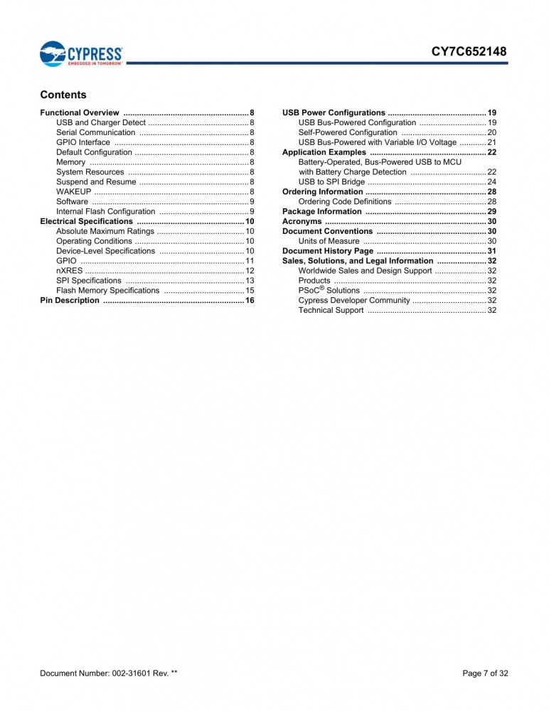 CY7C652148 datasheet page 8