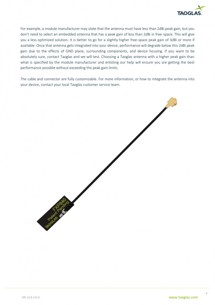 FXP840 product documentation page 4