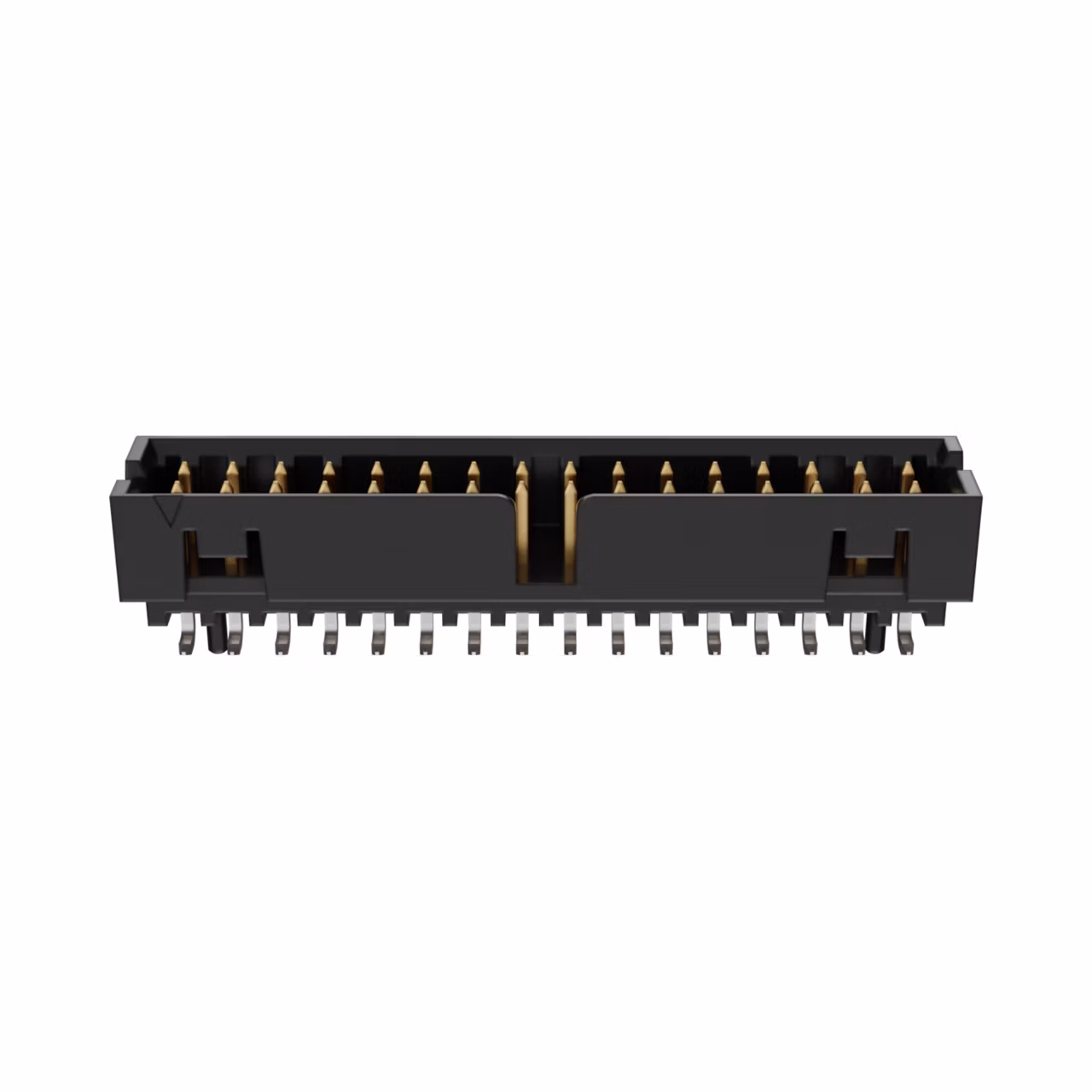 2.00mm Pitch, Milli-Grid PCB Header, Dual Row, Vertical, Surface Mount, Shrouded, 32 Circuits, 0.38µm Gold (Au) Plating, Dual Side Slots, Dual Friction Locks, Center Polarization, with Pegs, Tube for sale