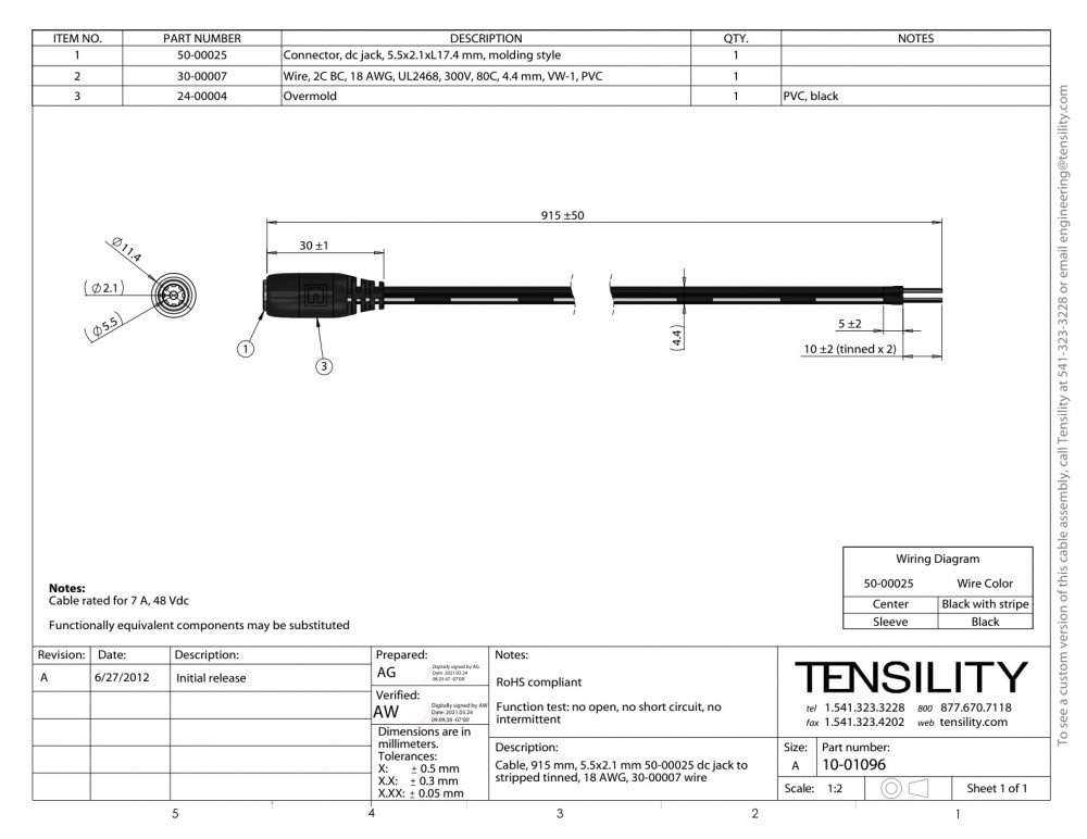Tensility International 10-01096 product drawing preview