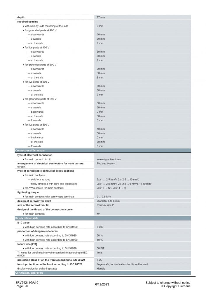 3RV24211GA10 technical document page 3