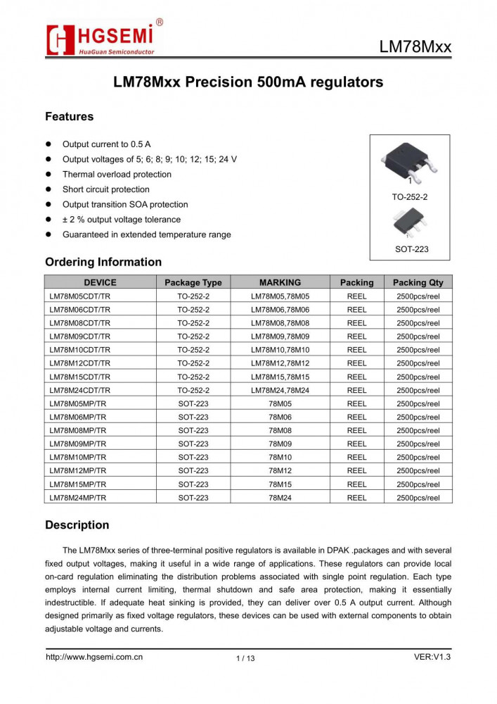 LM78M15CDT/TR datasheet page 1