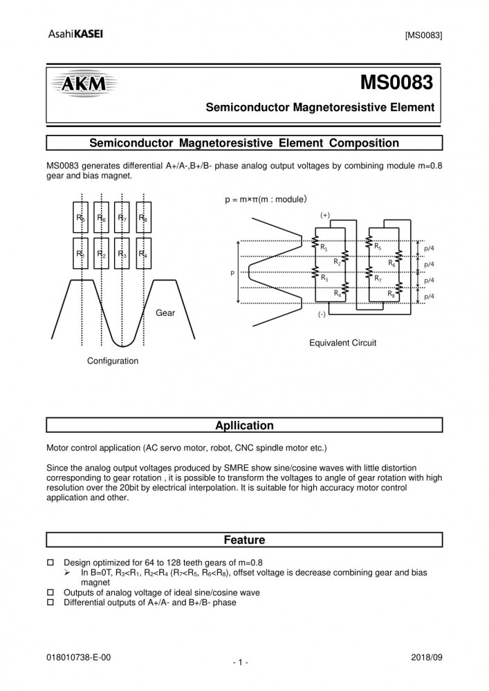 MS0083 datasheet page 1
