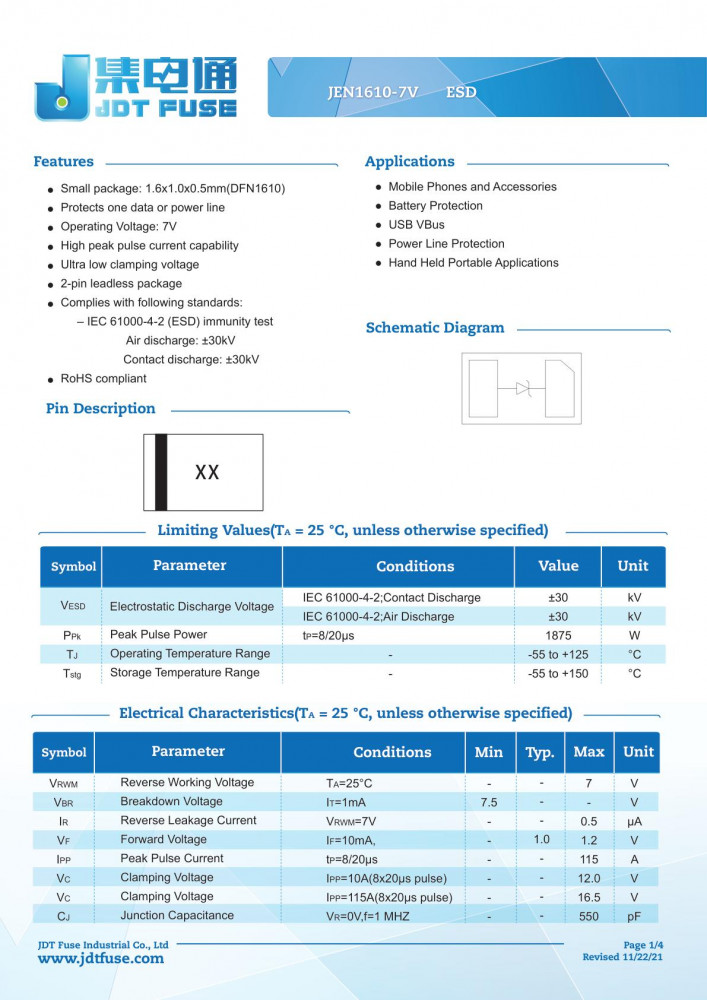 JEN1610-7V datasheet page 2