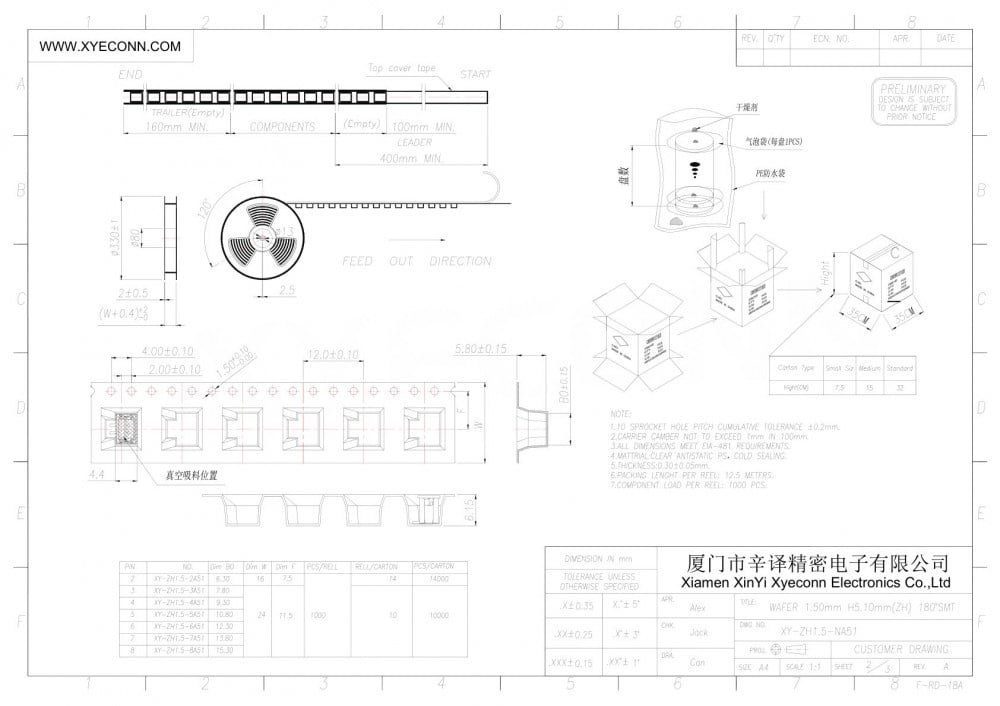 XY-ZH1.5-5A51 technical drawing page 2