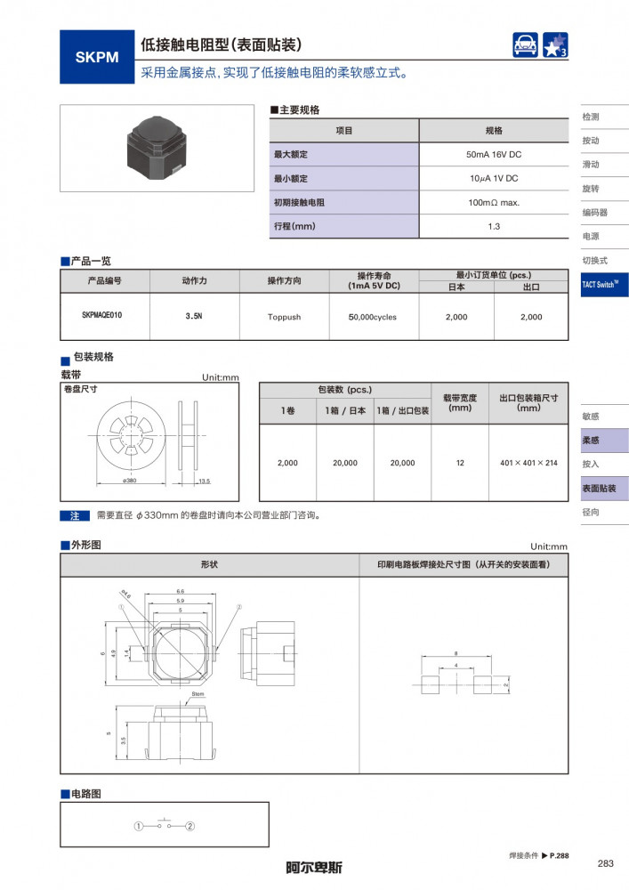SKPMAQE010 product and specification reference