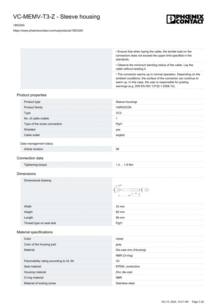 Phoenix Contact 1853340 technical document page 3