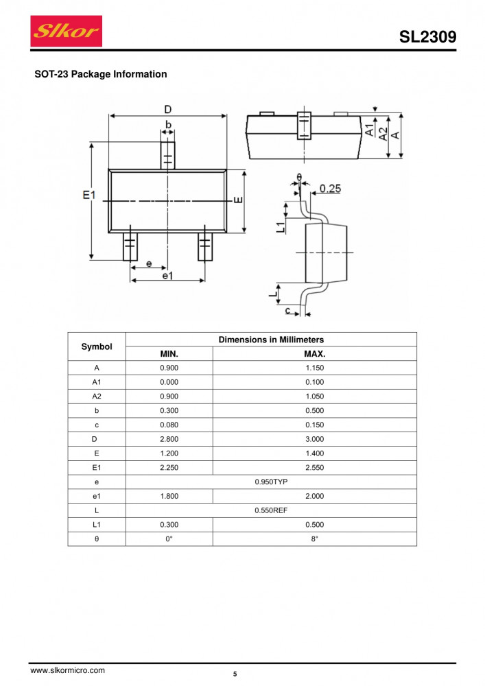 SL2309 datasheet page 5