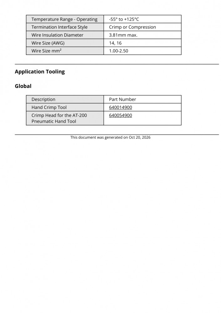MOLEX 191640054 product document visual, image 3