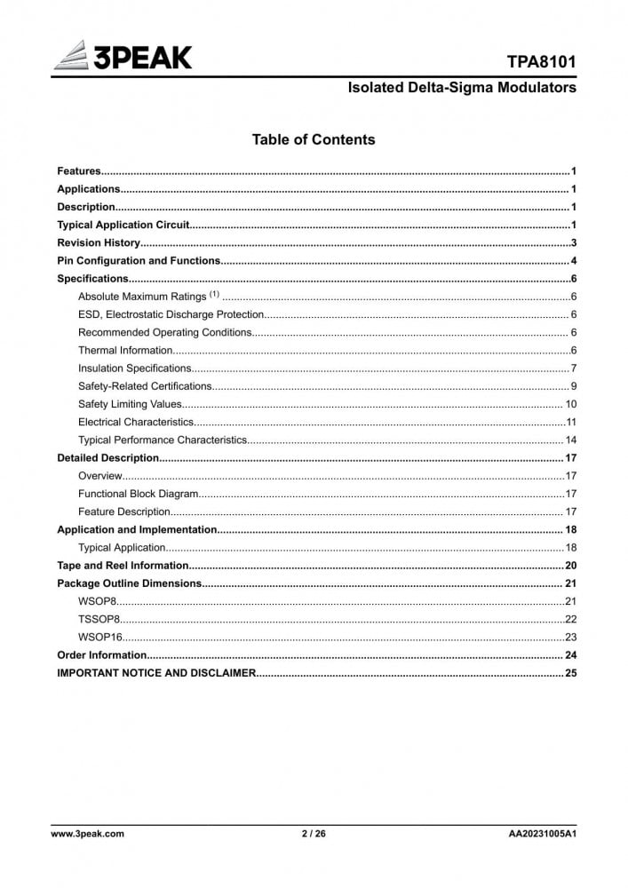 TPA8101 datasheet page 2