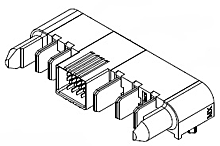 2.54mm, 7.50mm Pitch EXTreme Ten60Power Right-Angle Plug Assembly, 2 Power Circuits, 15 Signal Circuits, 2 Power Circuits, Halogen Free