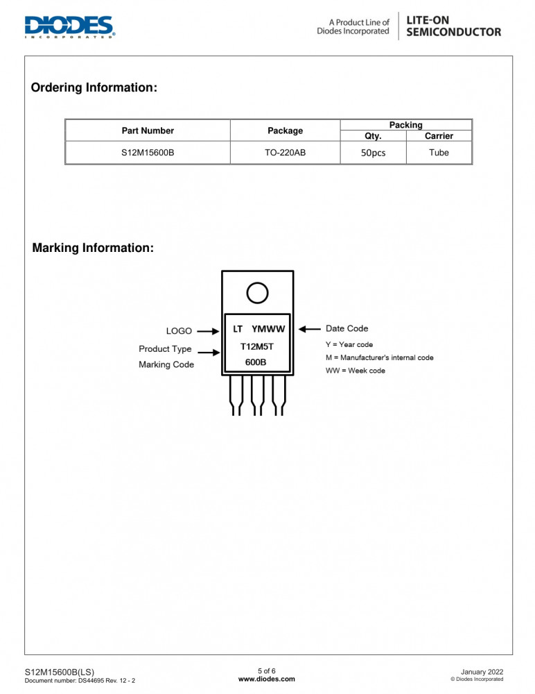 S12M15600B datasheet page 5