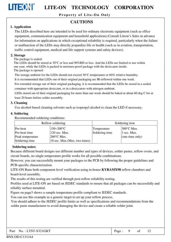 LTST-S321GKT datasheet page 9