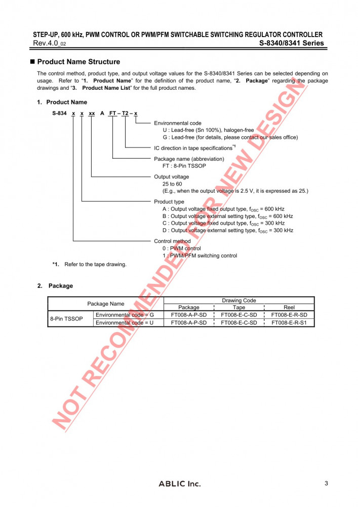 ABLIC S-8340/8341 datasheet page 3