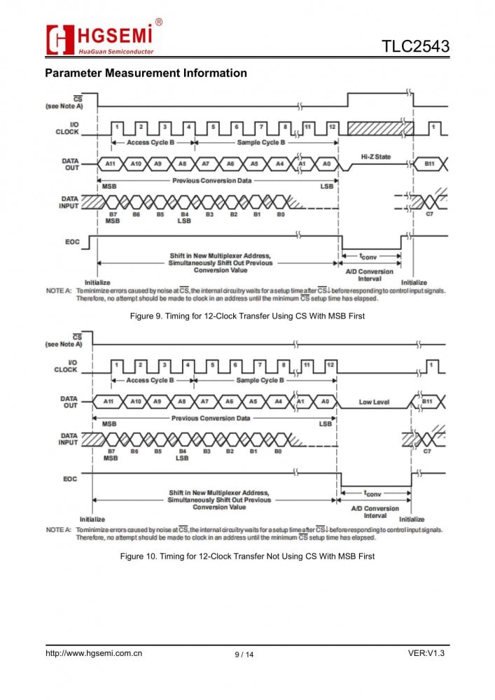 TLC2543CM datasheet page 9