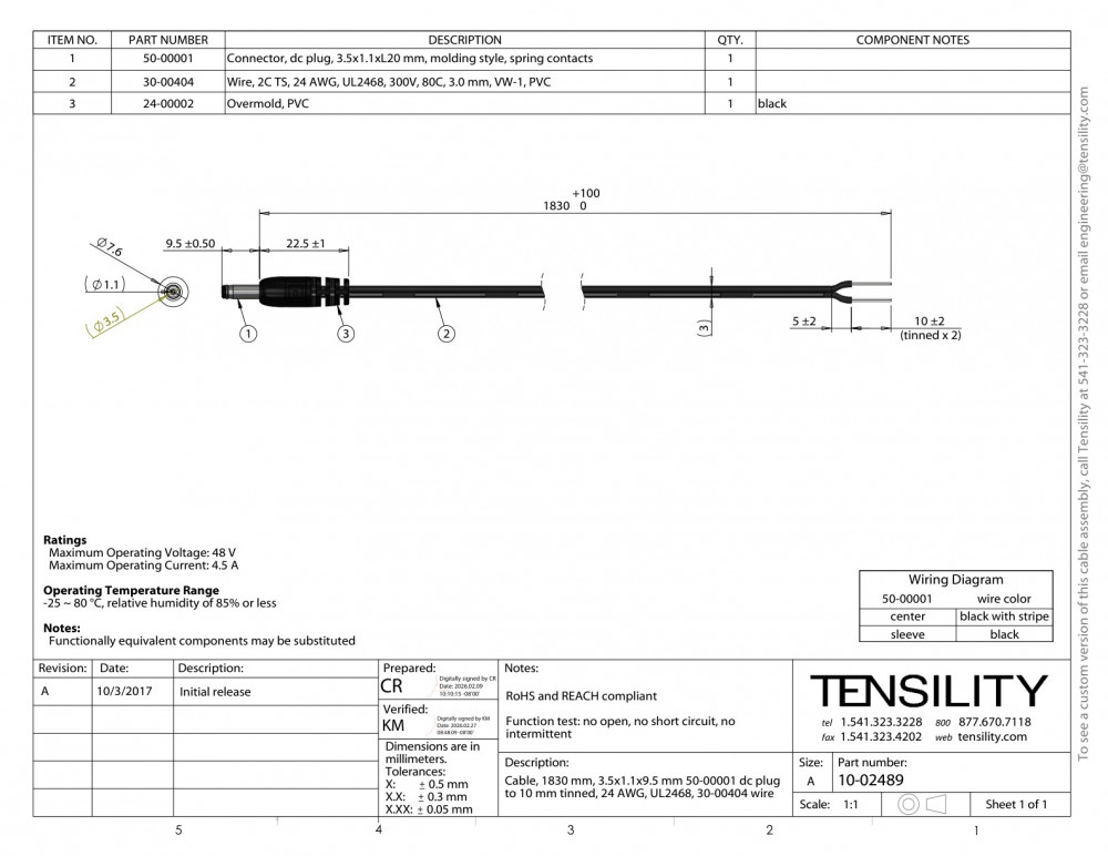 Tensility International 10-02489 product drawing