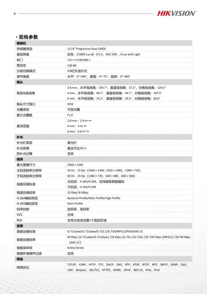 DS-2CD3347DWDV3-L datasheet page 2