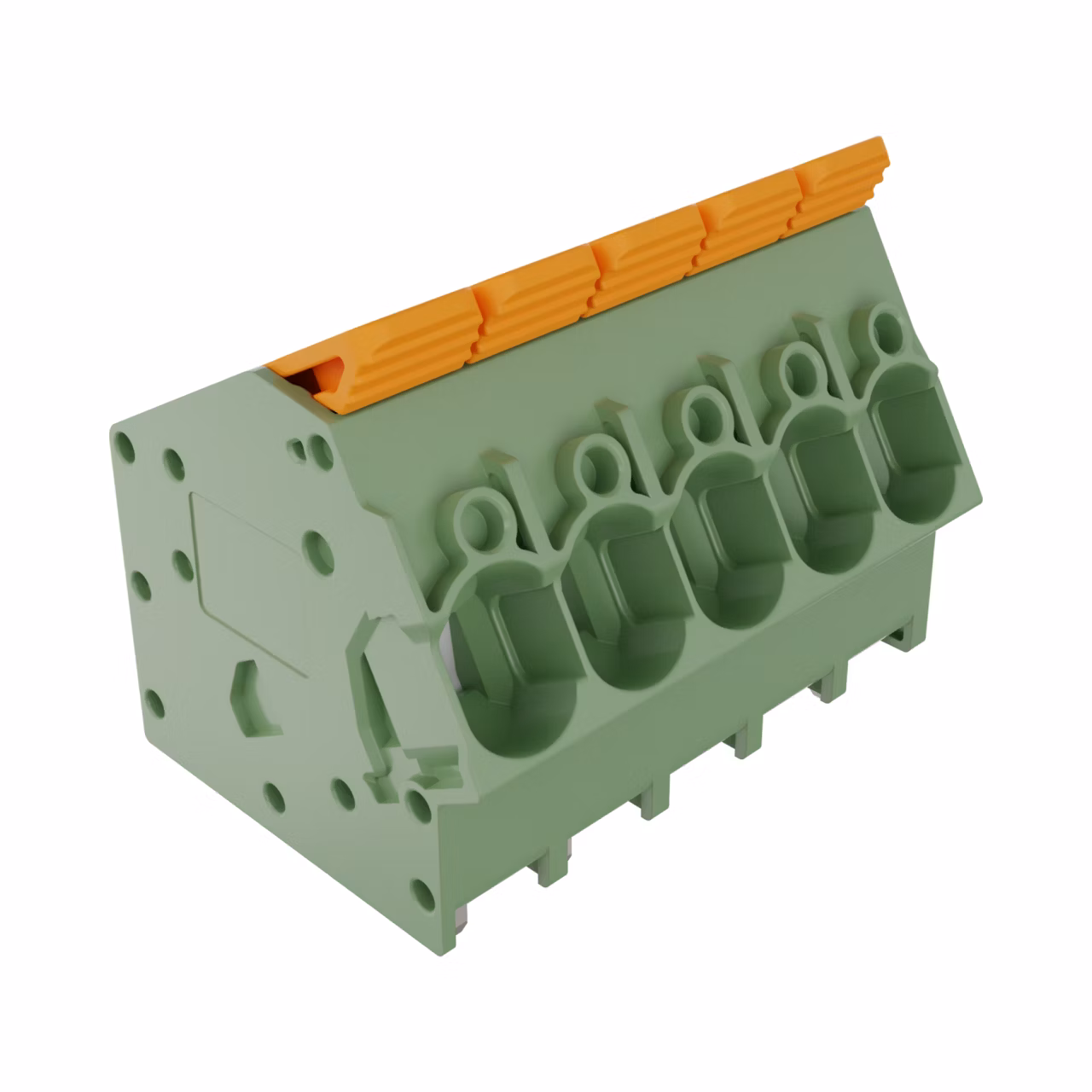 7.50mm Pitch Lever Activated Fixed Mount PCB Terminal Block, 35° Wire Entry, Bussed Terminals, 5 Circuits for sale
