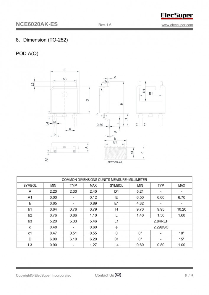 NCE6020AK-ES datasheet page 5