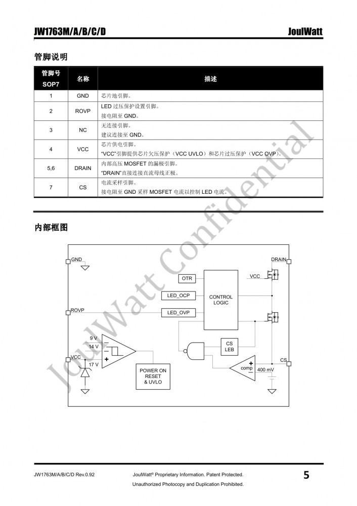 JW1763C datasheet page 5