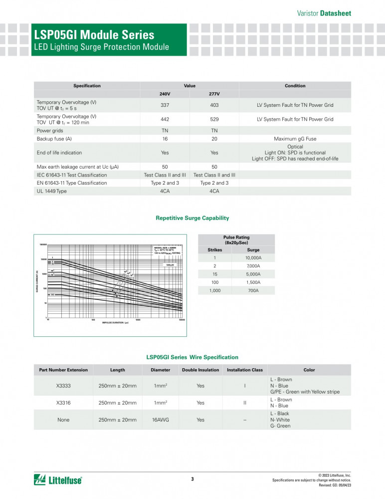 LSP05GI technical document page 3