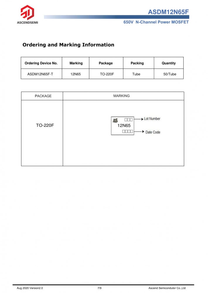 ASDM12N65F-T datasheet page 7