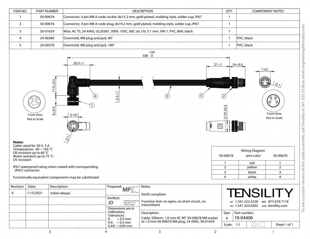 Tensility International 10-04406 product drawing preview