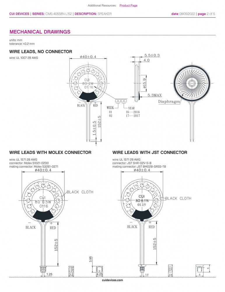 CMS-40558N-L152 datasheet page 2