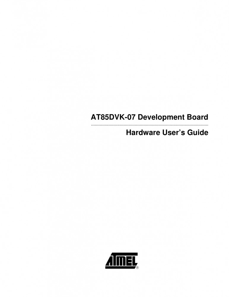 AT85DVK-07 guide page 1