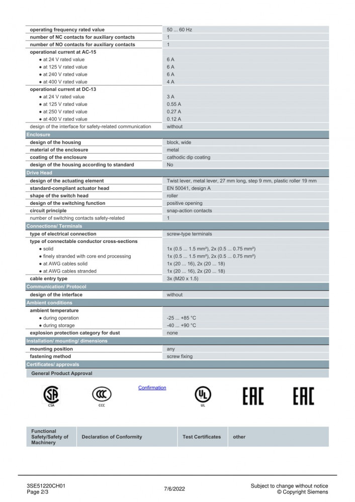 3SE51220CH01 technical document page 2