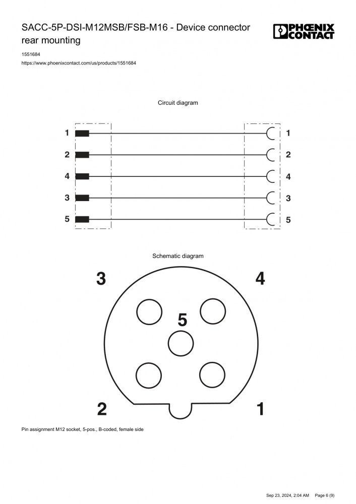 Phoenix Contact 1551684 technical document page 6