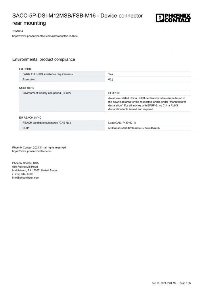 Phoenix Contact 1551684 technical document page 9