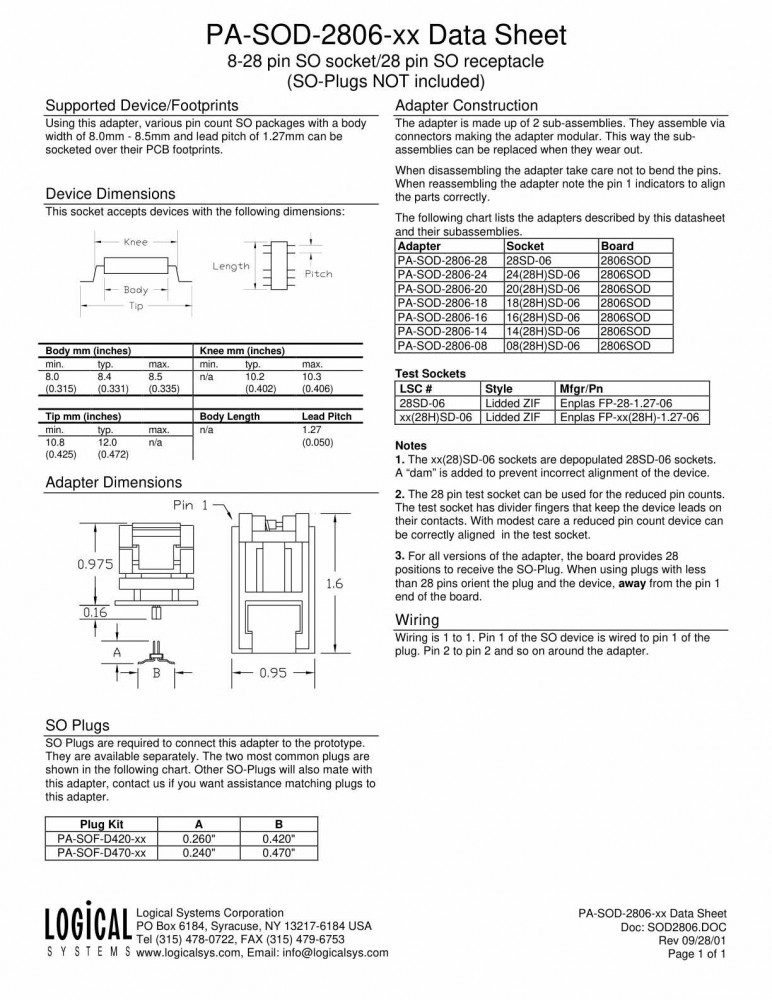PA-SOD-2806-28 datasheet page
